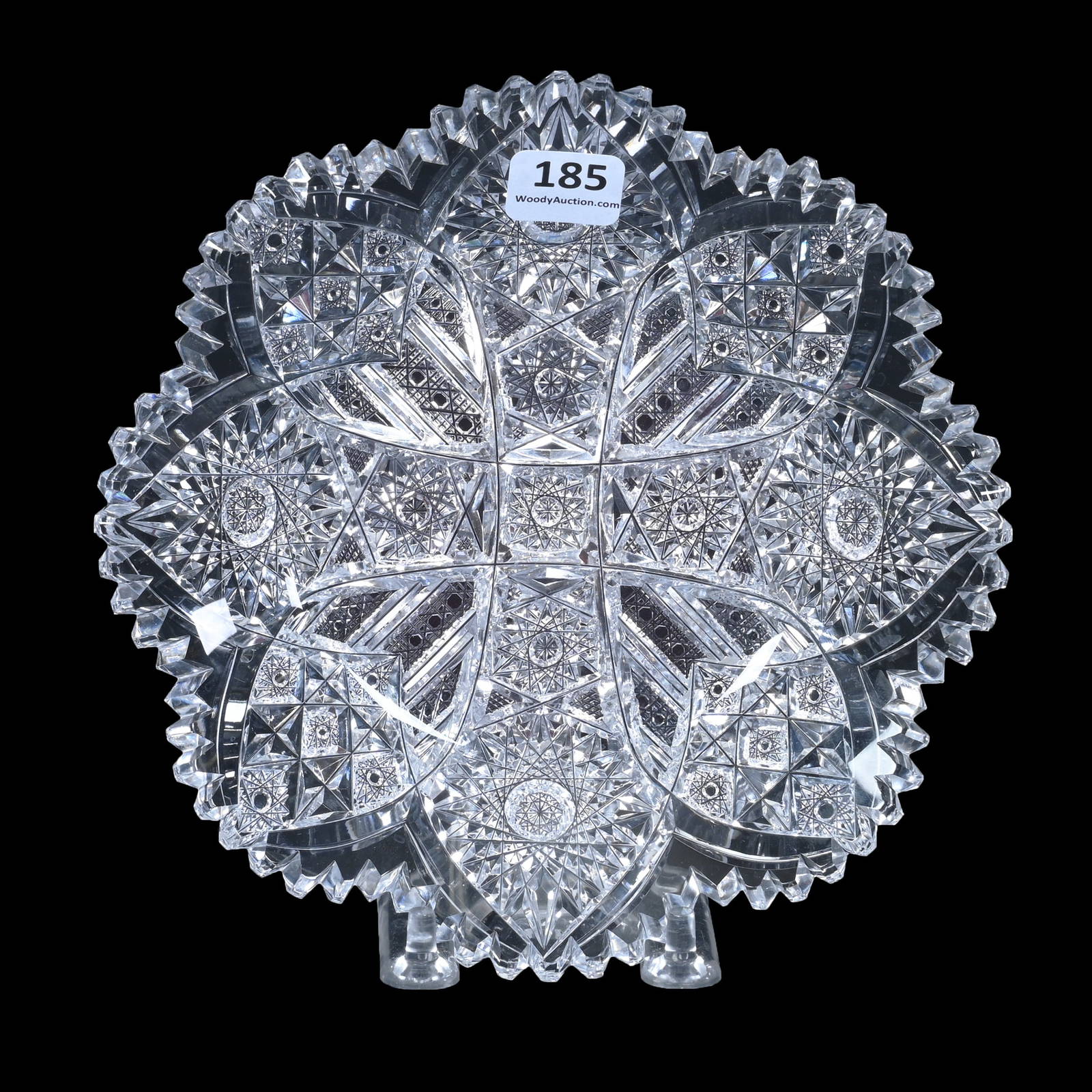 Plate, Cut Glass, Stars And Stripes Pattern Designed By W. C. Anderson ...