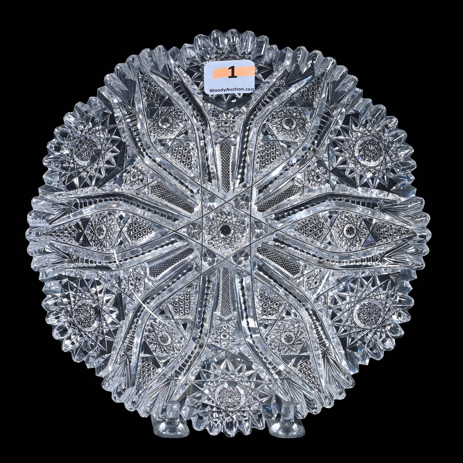 Plate, Abcg, Bangor Pattern By Jewel Cut Glass Auction