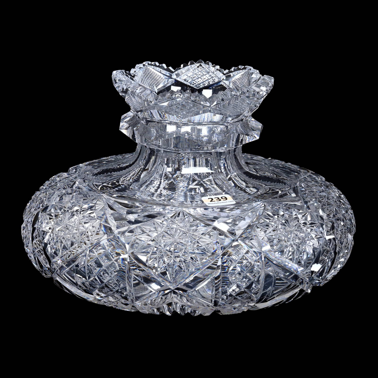 Flower Center, Abcg, Signed Libbey Empress Pattern Auction