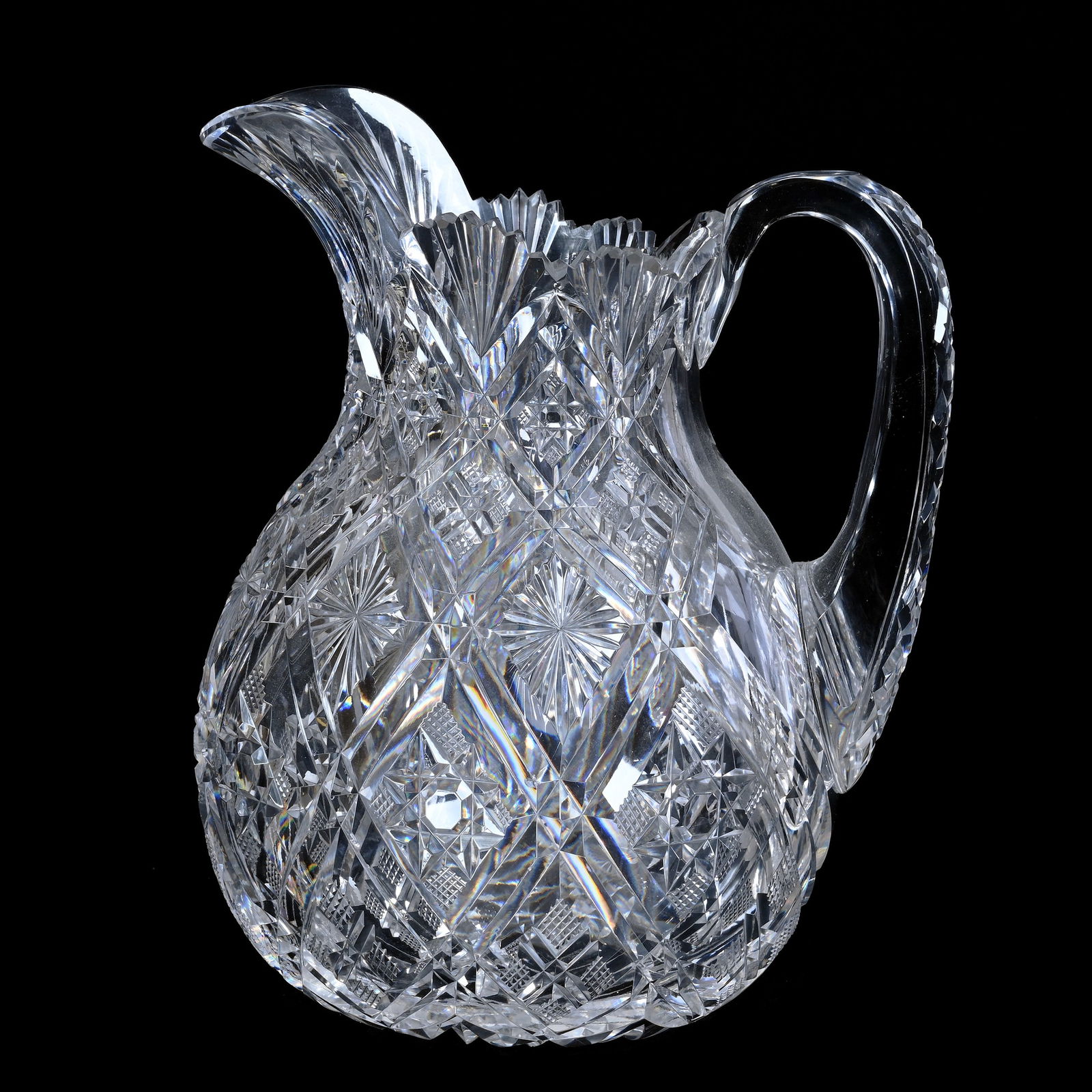 Water Pitcher, American Brilliant Cut Glass, Sultana Pattern By ...