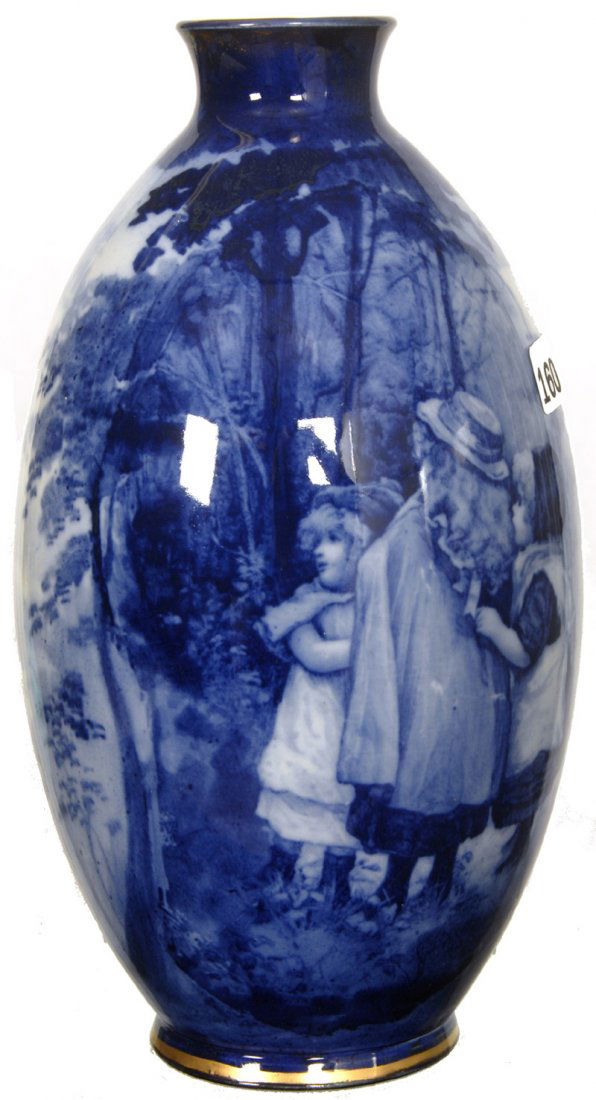 9 1/4" UNMARKED ROYAL DOULTON FLOW BLUE VASE - Mar 16, 2013 | Woody ...