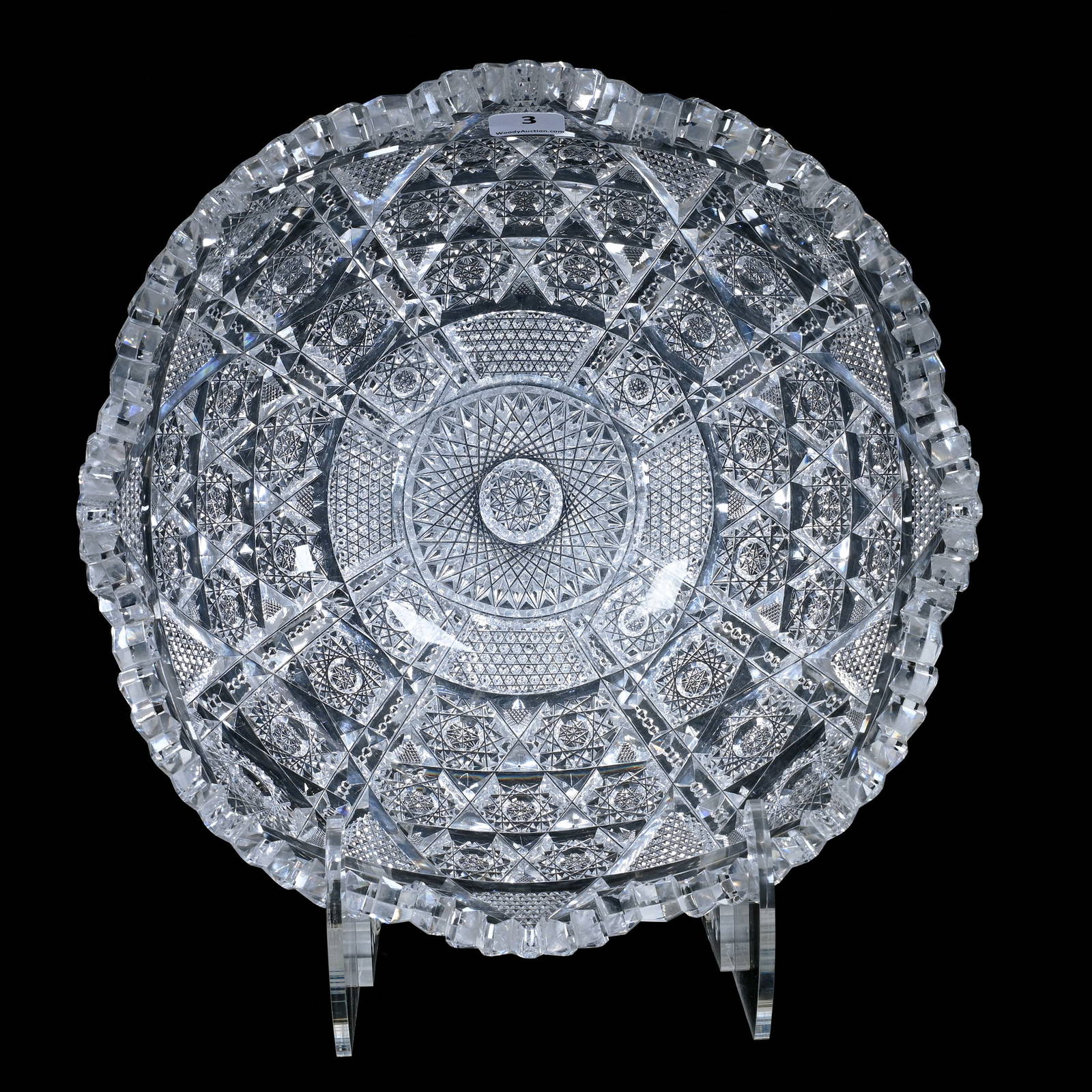 Bowl, American Brilliant Cut Glass, Leonardo Pattern As Identified By ...