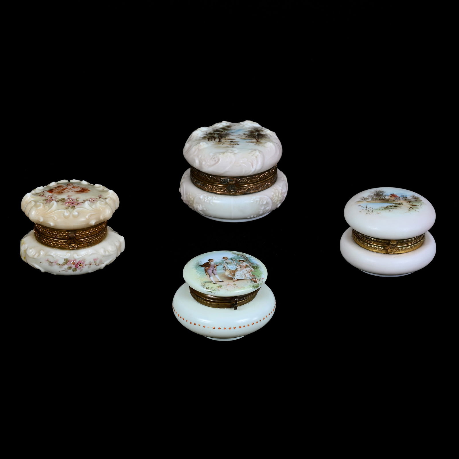 (4) Scenic Jewel Boxes, Wave Crest Style Auction