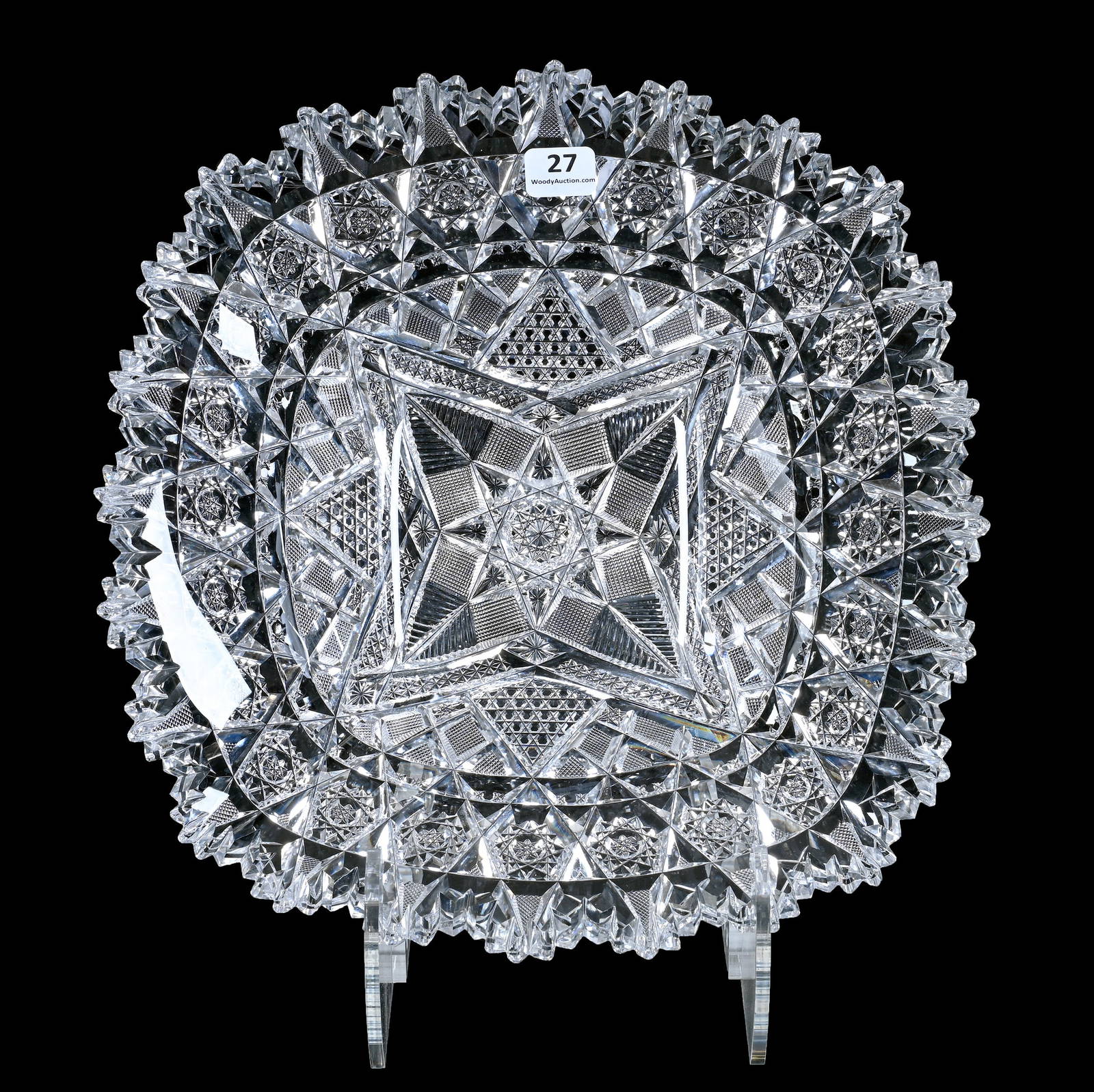 Bowl, Square, Abcg, Signed J. Hoare, Marquis Pattern Auction