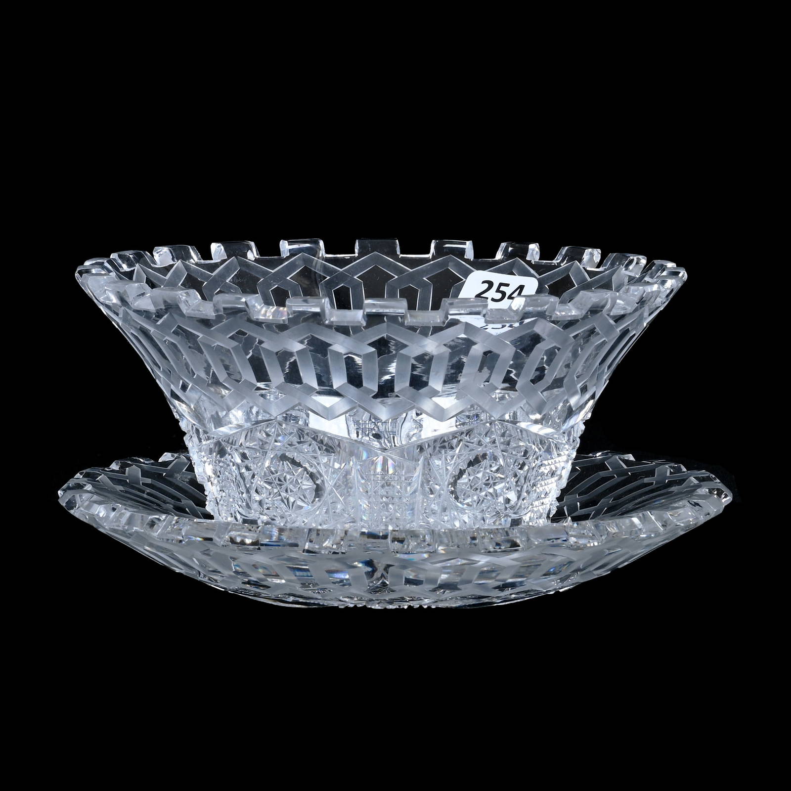 Mayonnaise Bowl And Under Plate, Abcg, Alhambra Pattern (aka Greek Key ...