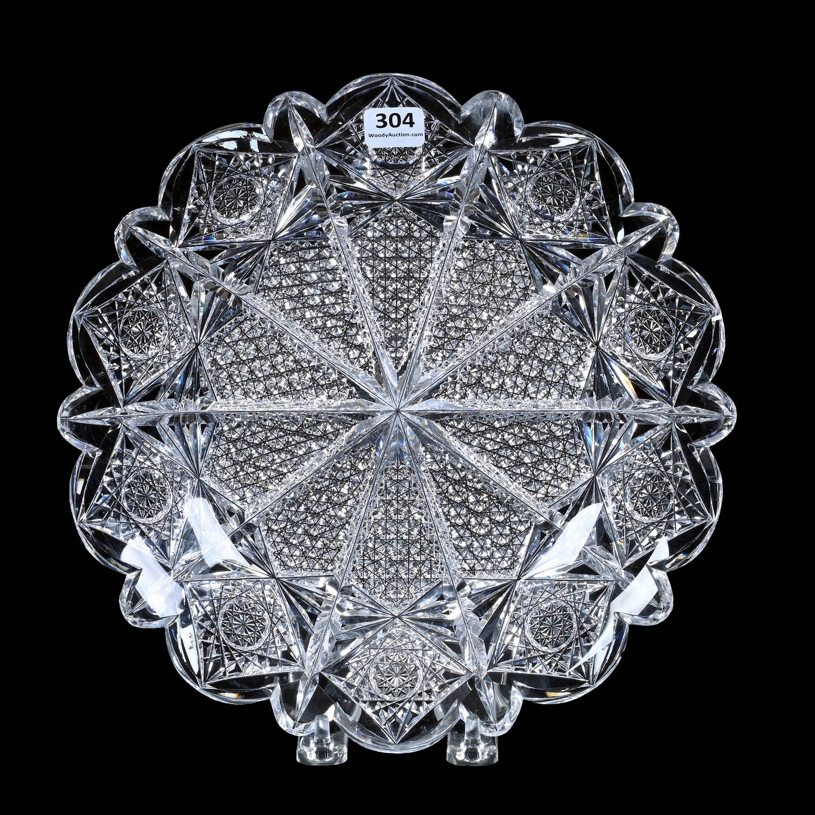 Round Tray, Abcg, Signed Hawkes Napoleon Pattern Auction