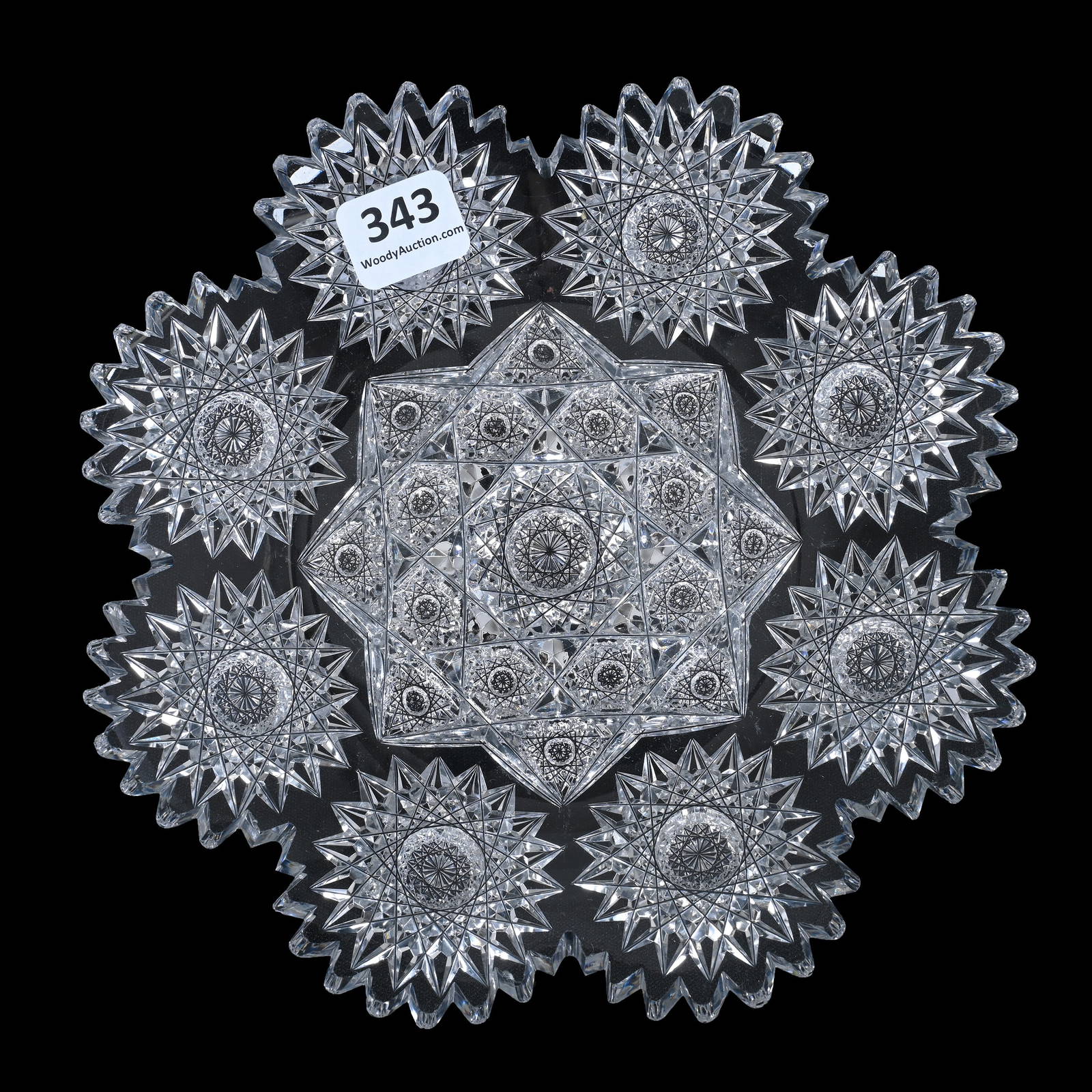 Plate, Abcg, Festoon Pattern By Hawkes Auction