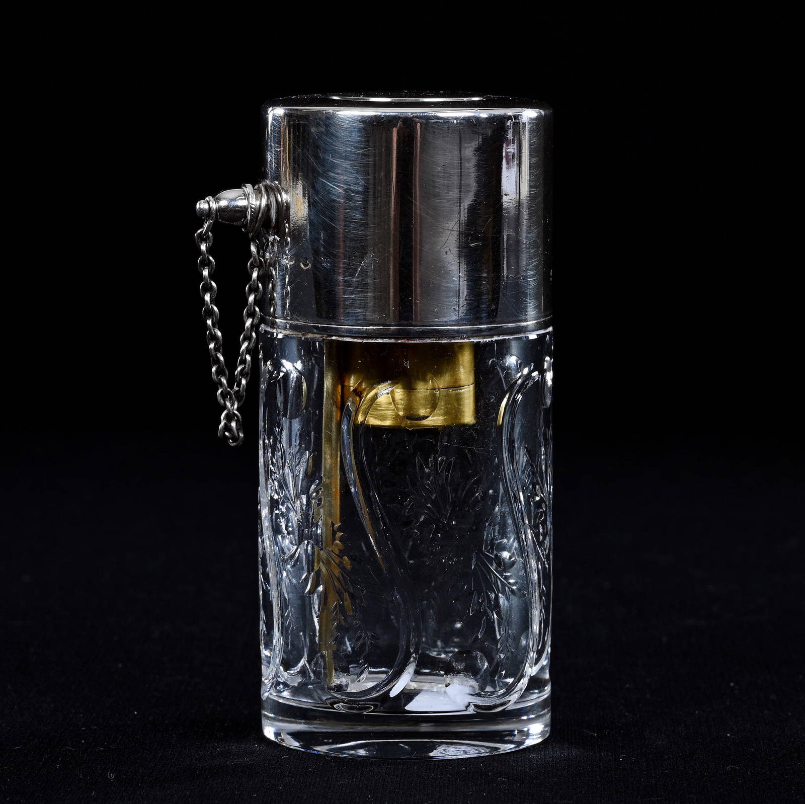 Atomizer, American Brilliant Cut Glass, Engraved Floral And Scroll ...
