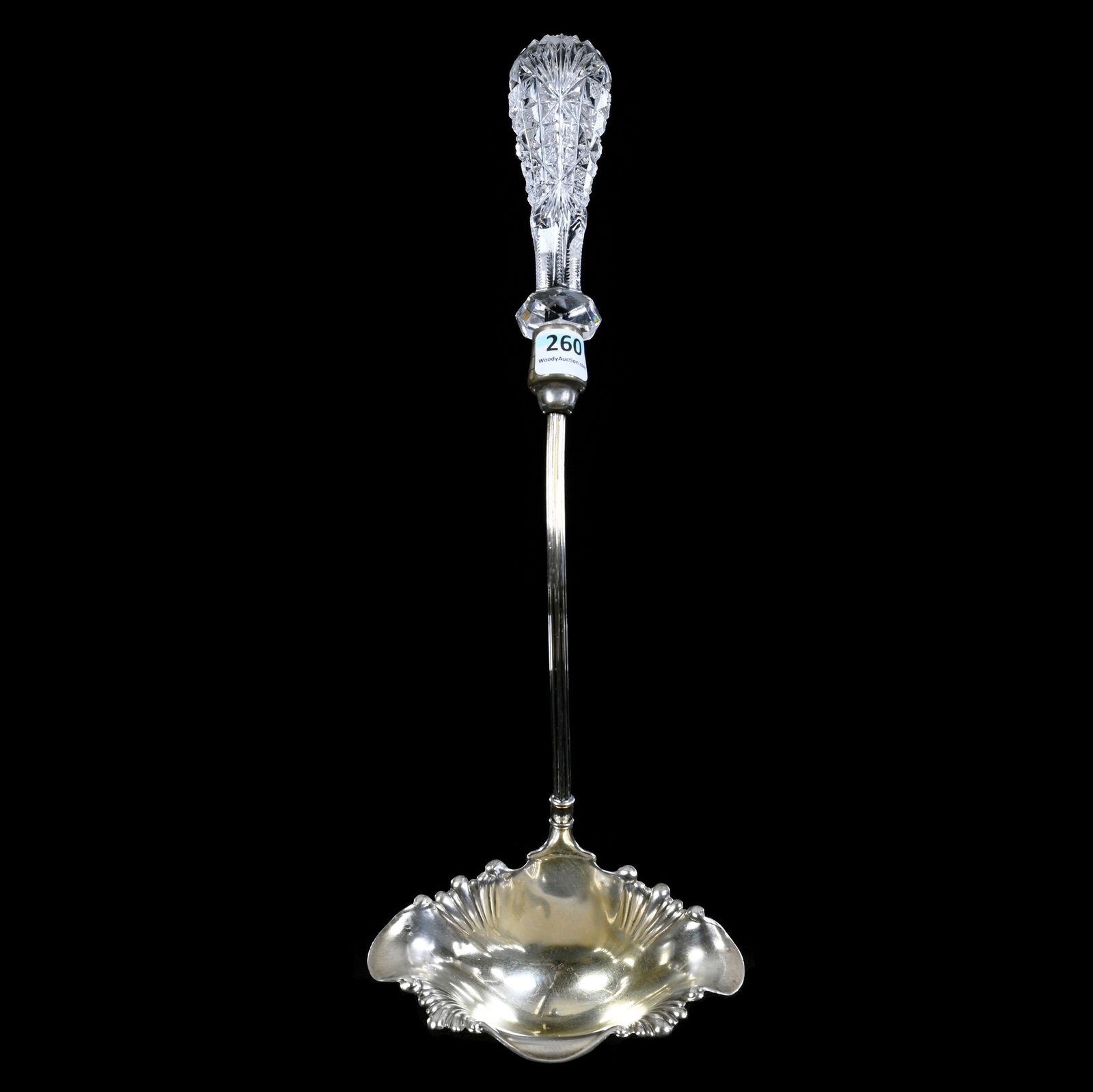 Punch Ladle, American Brilliant Cut Glass, Pattern Resembles Strawberry ...