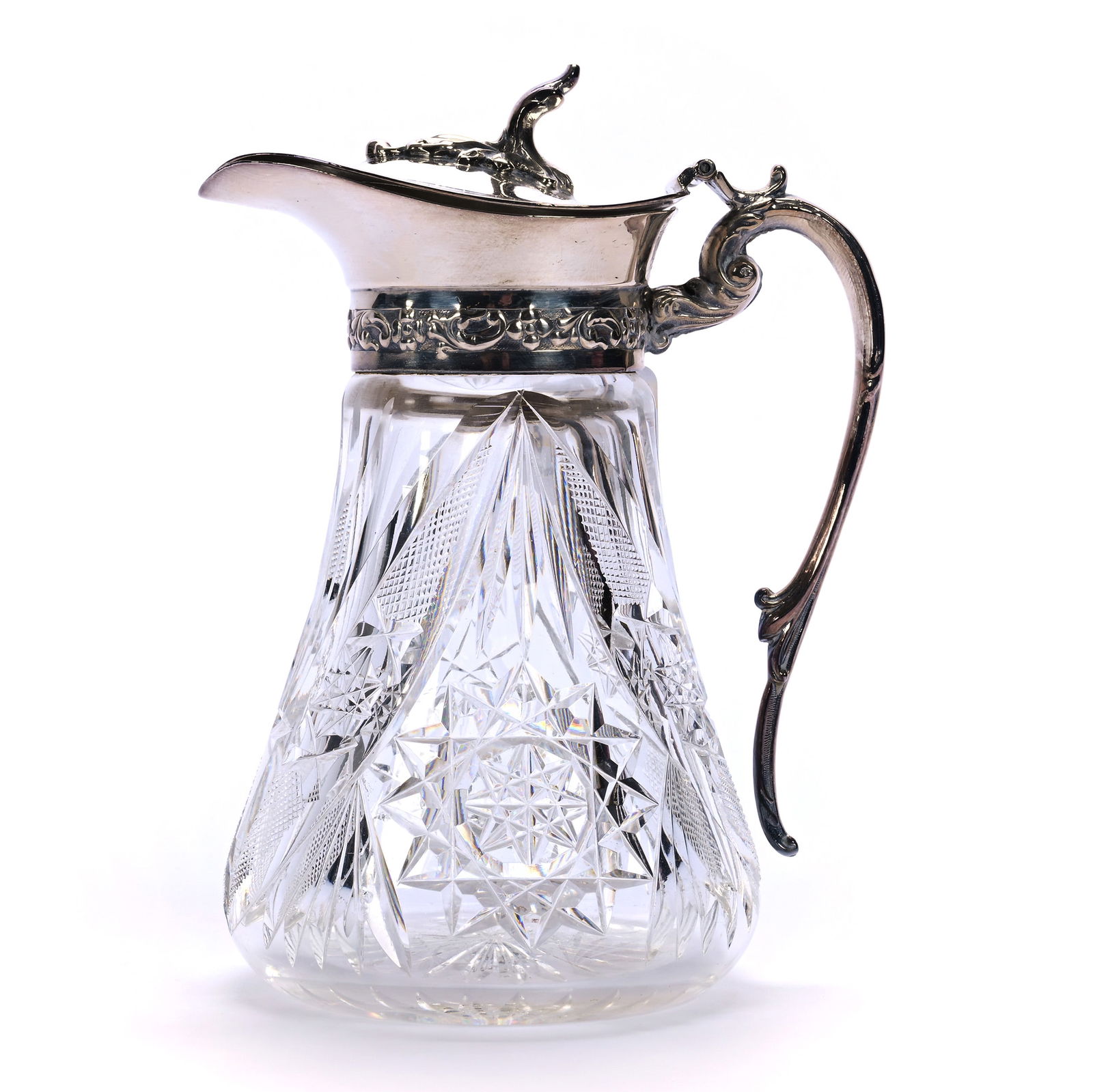 Syrup Pitcher, American Brilliant Cut Glass Auction