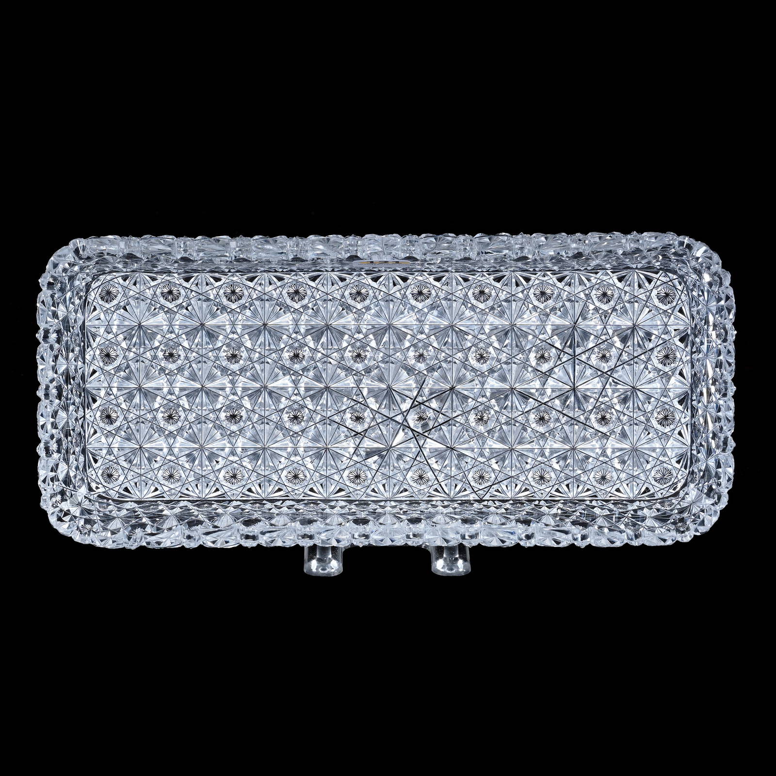 Rectangular Tray, American Brilliant Cut Glass, Russian Pattern With ...