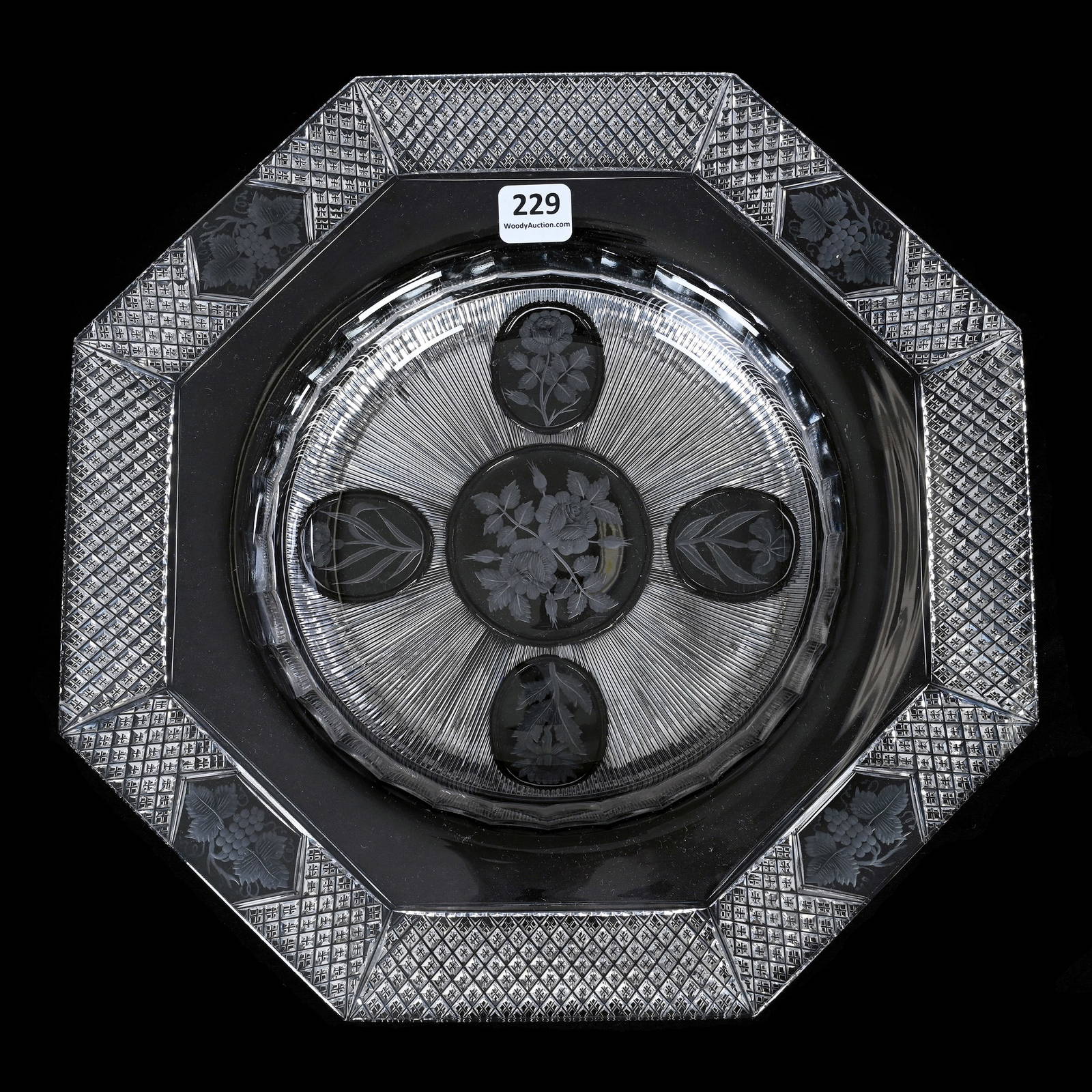 Octagonal Bowl, Abcg, Signed Sinclaire Diamond And Silver Threads ...