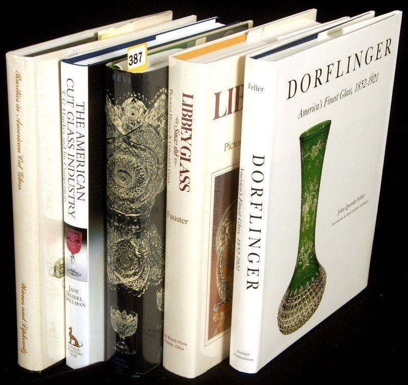 (5) CUT GLASS BOOKS