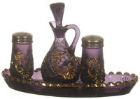 6" X 9" PURPLE CROESUS PATTERN GLASS FOUR PIECE - Sep 07, 2013 | Woody ...