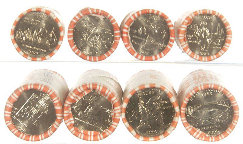 (8) Original Bank Wrapped State Quarters