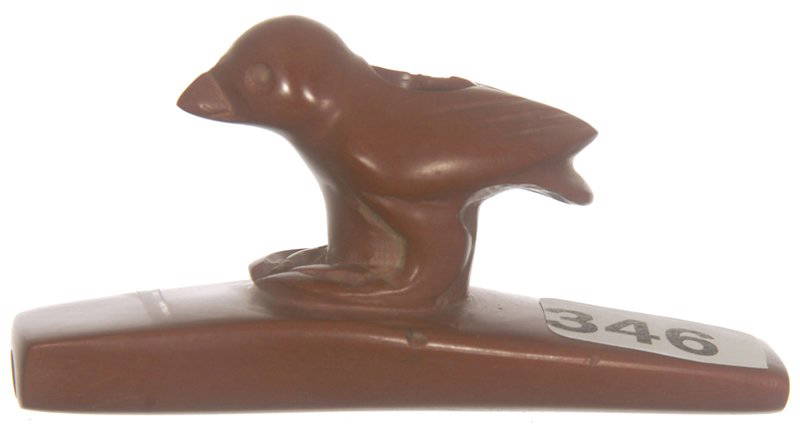 1 1/2" X 3" Prehistoric Stone Effigy Platform Pipe