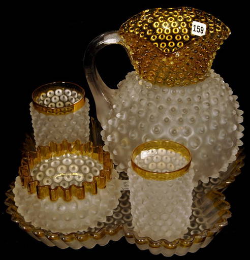 5 Piece Francis Ware Pattern Glass Set By Hobbs Brockun