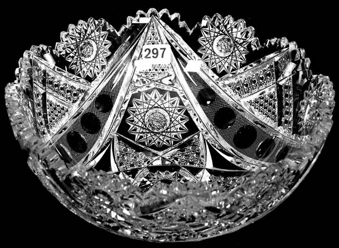3 12 X 9 American Brilliant Cut Glass Bowl