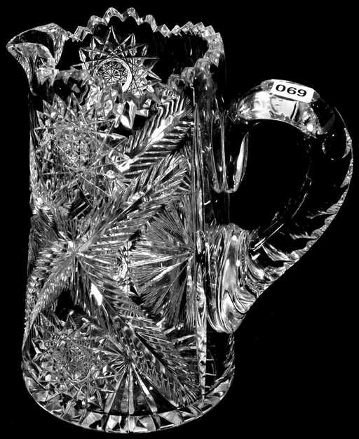 8 12 American Brilliant Cut Glass Water Pitcher