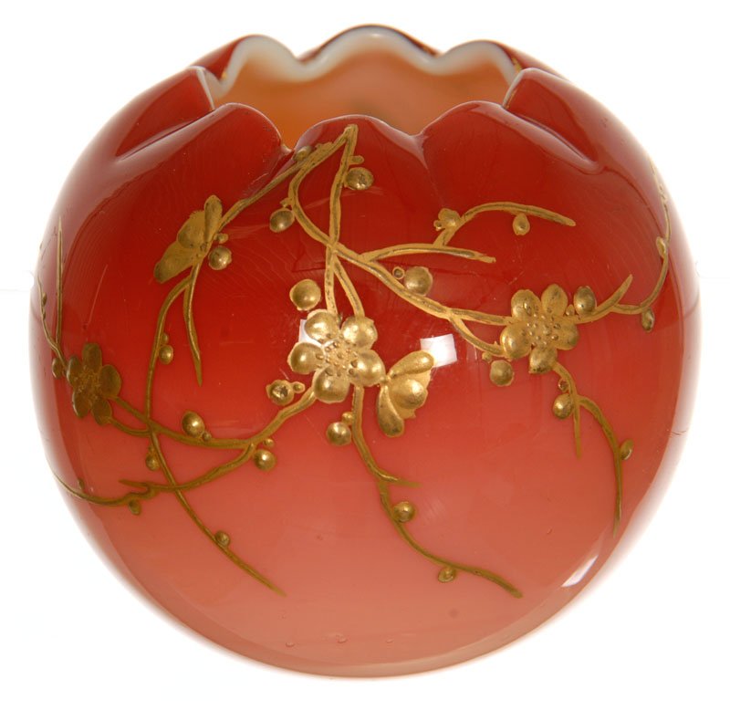 2 1/2" WEBB GLOSSY PEACHBLOW MINIATURE ART GLASS ROSE - May 29, 2014 ...