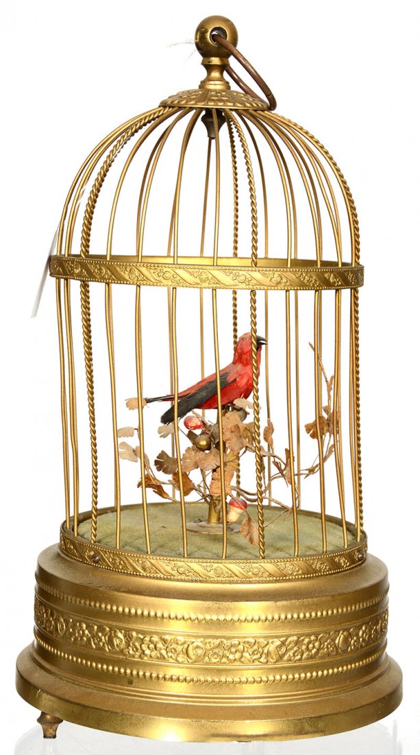 11" Mechanical Windup Bird Cage Music Box