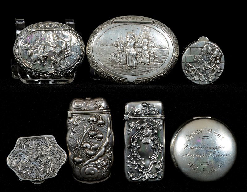 (7) Sterling And Coin Silver Containers