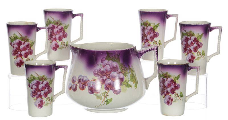 Dresden China Seven Piece Lemonade Set