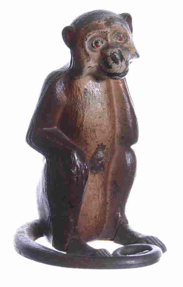 8.5" HUBLEY CAST IRON FIGURAL MONKEY DOORSTOP - Feb 18, 2017 | Woody ...