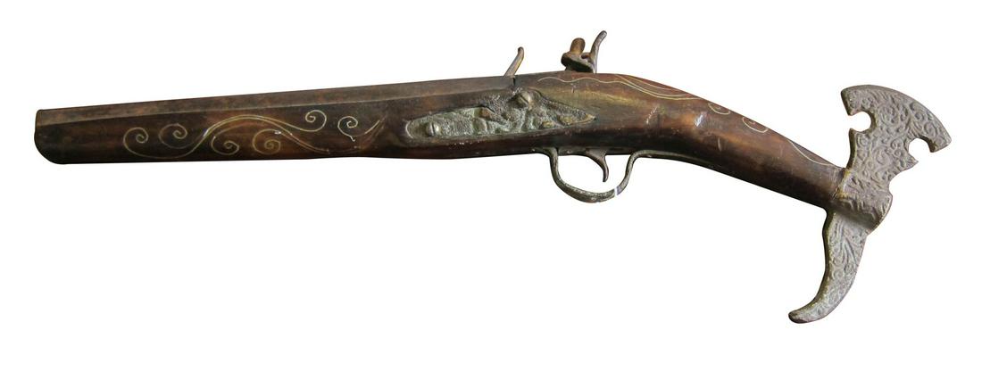 Antique Decorative Flintlock Axe Pistol