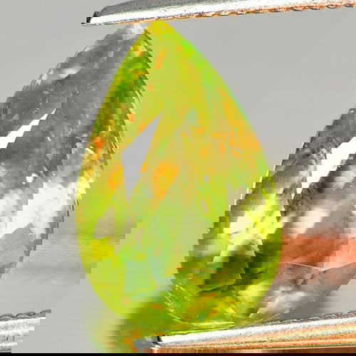 Natural Unheated Green Red Spark Sphene 2.68 Ct. Pear Shape 11 X 7 Mm ...