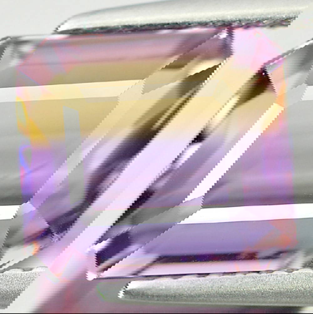 Bi Color Ametrine 4.51 Ct. Octagon Shape 9.8 X 8.8 Mm. Natural Gemstone From Bolivia Auction