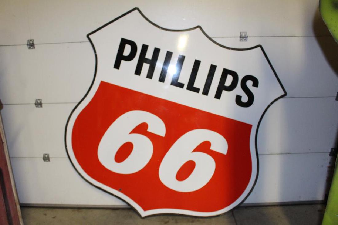 LARGE PORCELAIN PHILLIPS 66 SIGN