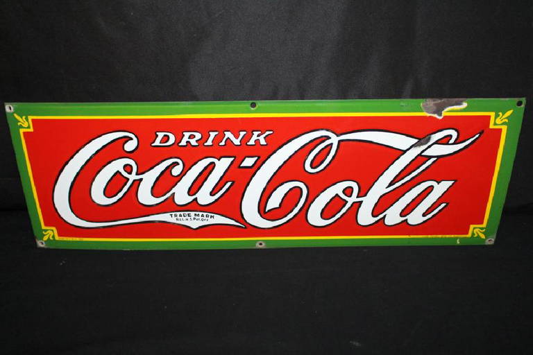 Porcelain Drink Coca Cola Soda Pop Sign