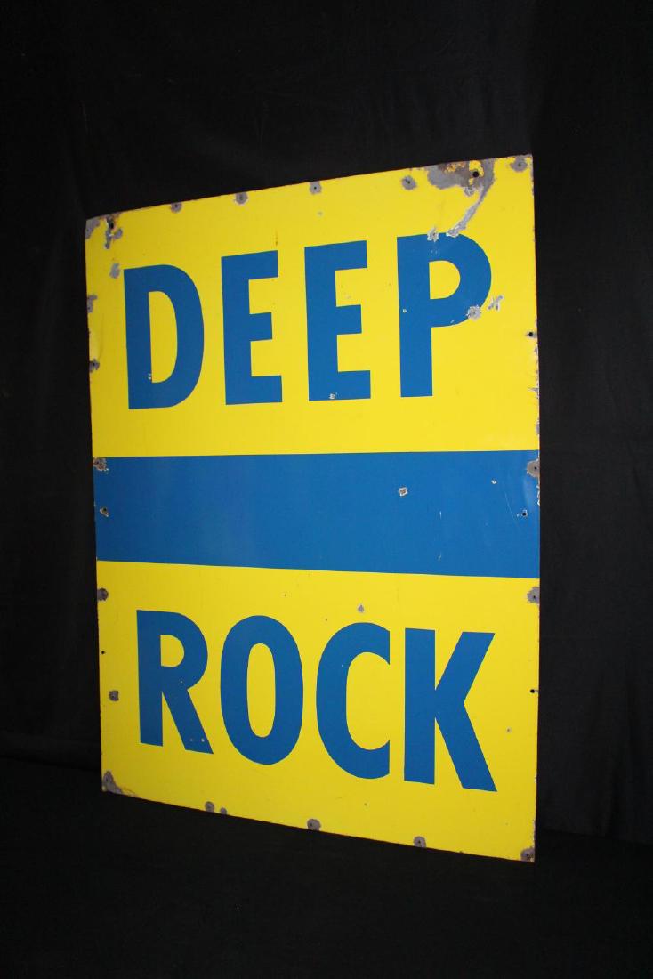 PORCELAIN DEEP ROCK GASOLINE GAS STATION SIGN