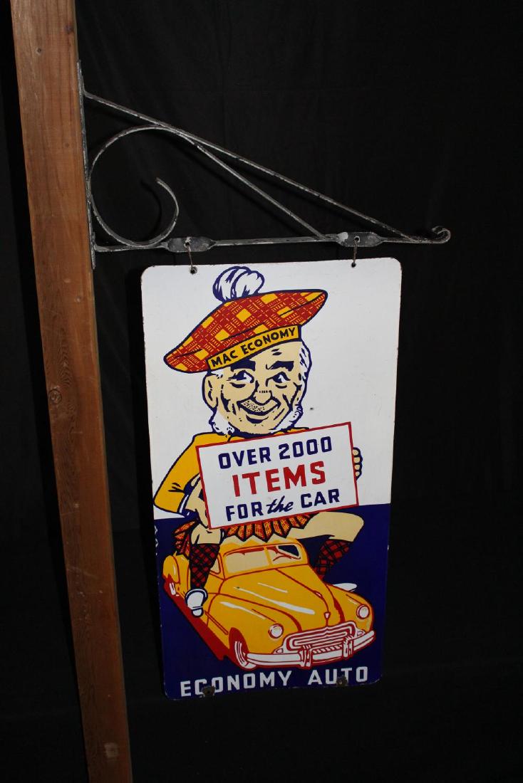 RARE PORCELAIN MAC ECONOMY AUTO PARTS STORE SIGN
