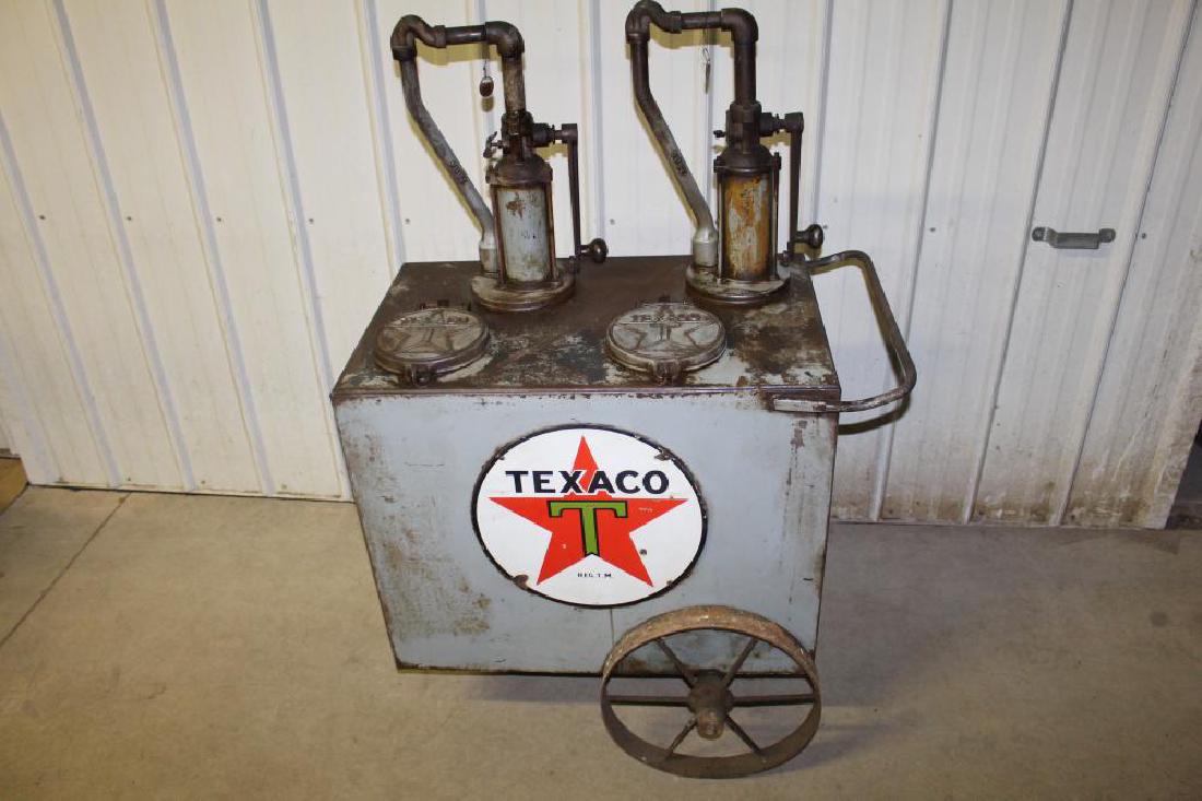 TEXACO MOTOR OIL DOUBLE LUBESTER CART SIGNS