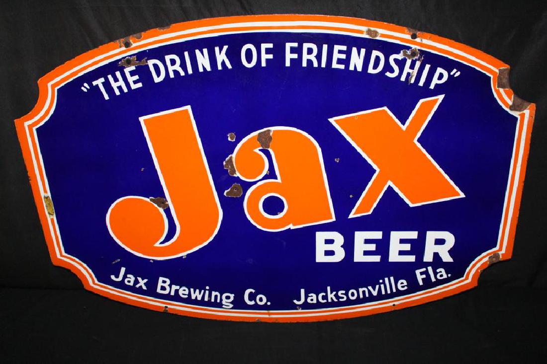 PORCELAIN JAX BEER JACKSONVILLE FLORIDA SIGN