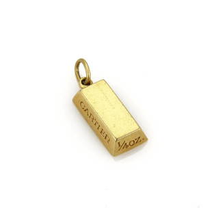Cartier 18k Yellow Gold 1/2 Oz. Gold Bar Ingot Pendant