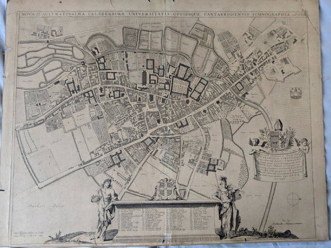Original 1688 University Of Cambridge Map