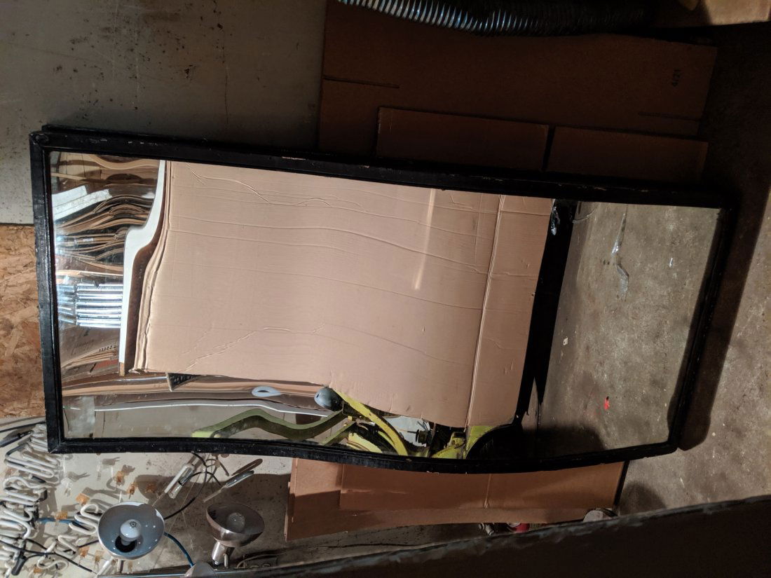 1920's Glass Funhouse Fun House Carnival Mirror