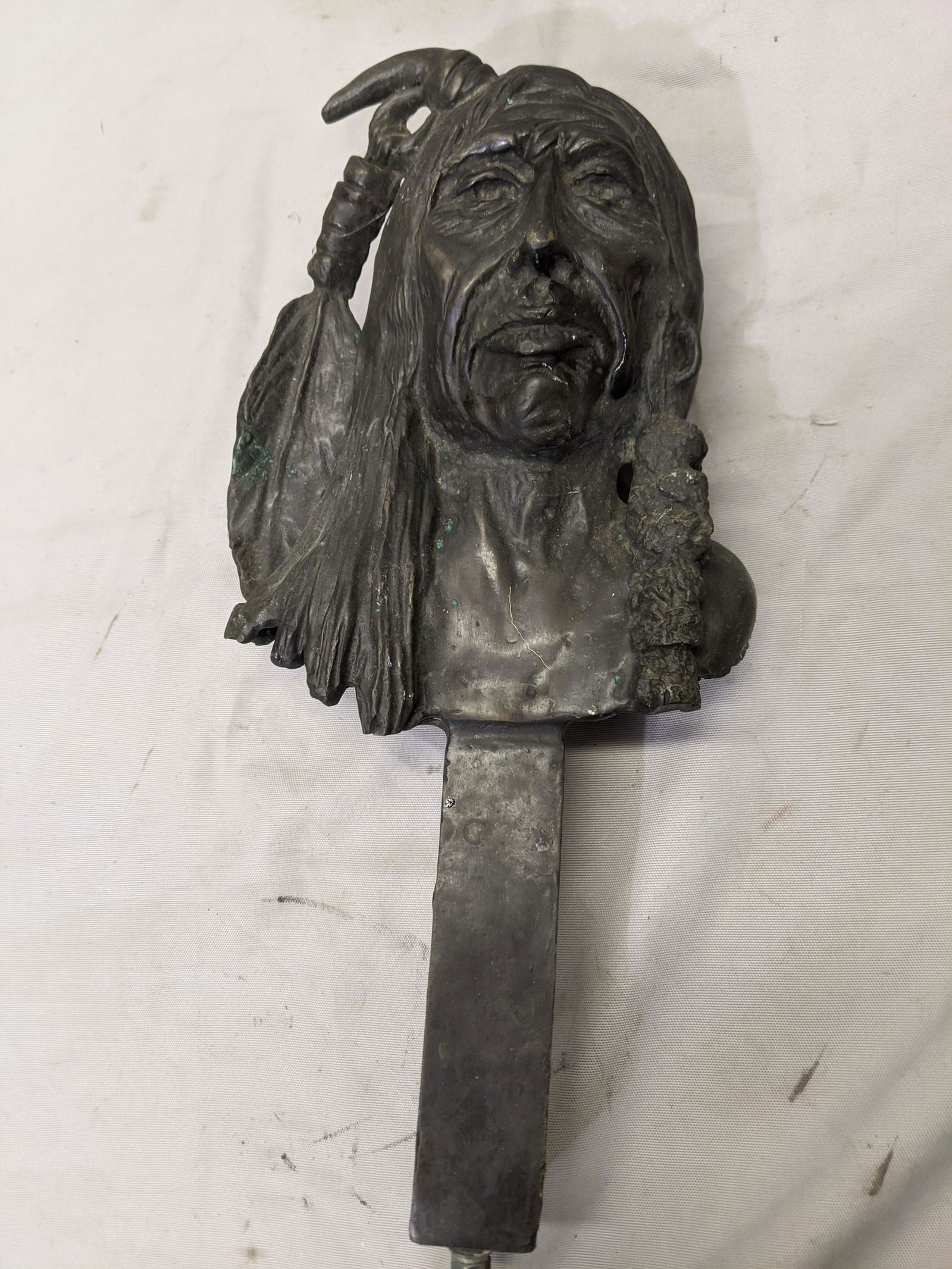 Vintage Cm Russell Indian Bust Sculpture