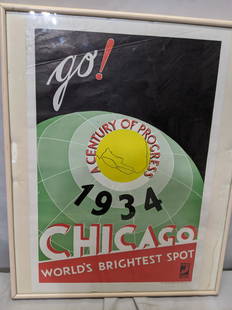 Framed 1959 Chicago World's Fair Memorabilia