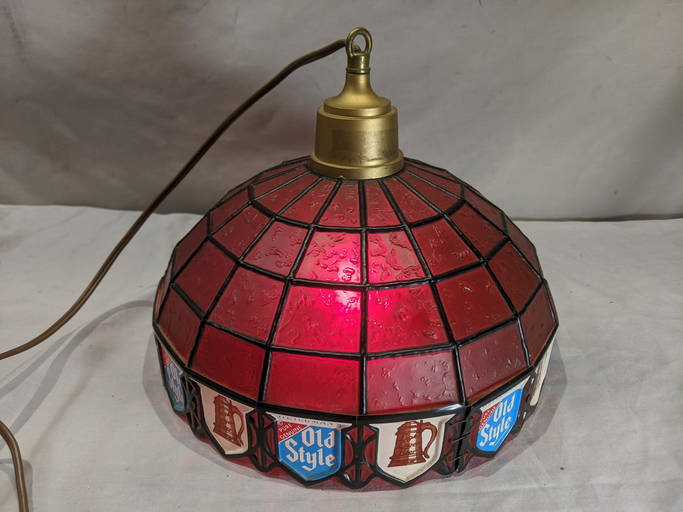 Vintage Old Style Beer Small Hanging Light Fixture Lamp