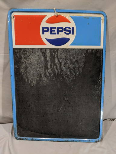 Vintage Tin Metal Pepsi Cola Wall Sign