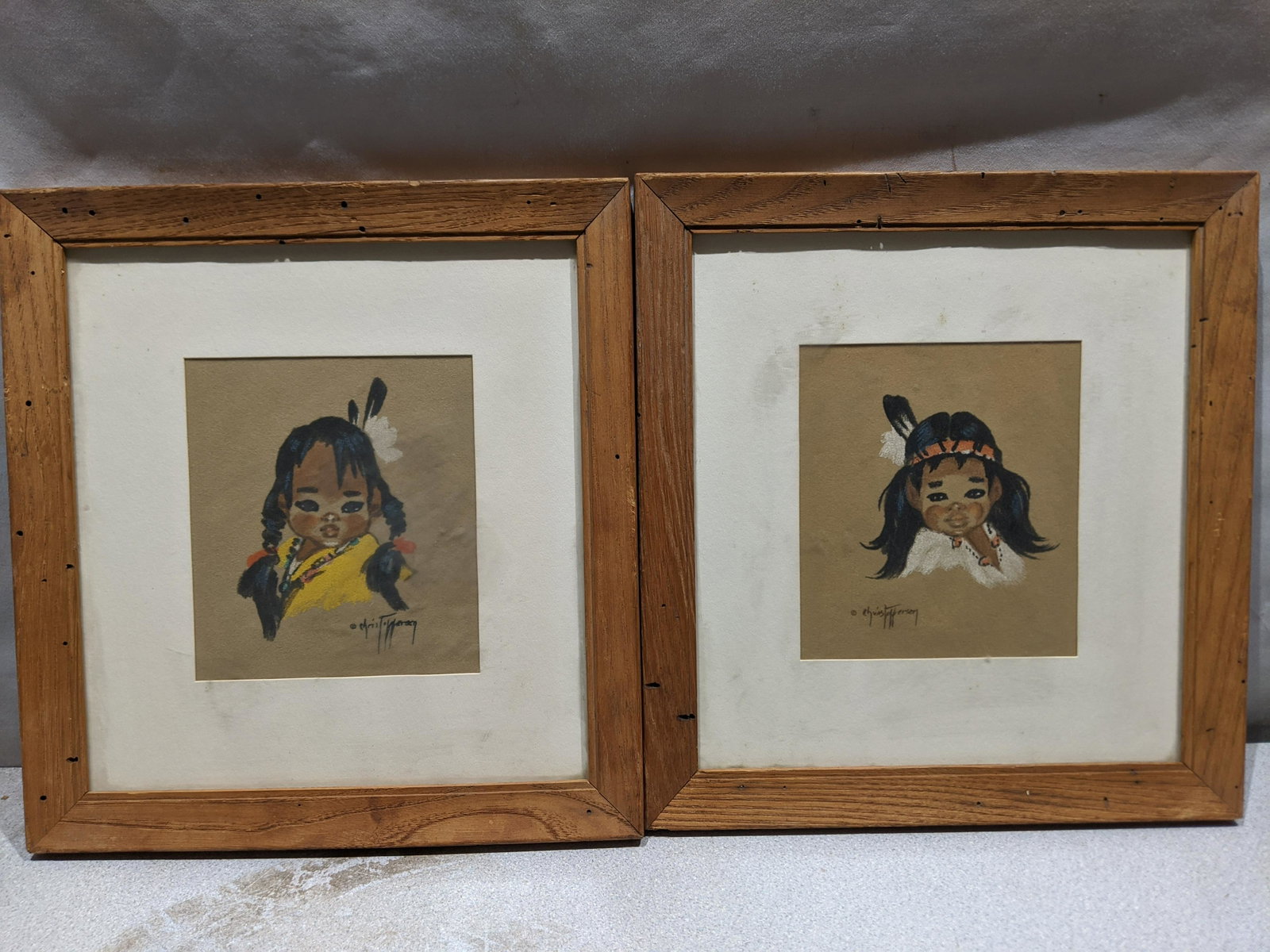 Pair Gerda Christofferson Pastel Native Indian Girls - Jan 24, 2021 ...