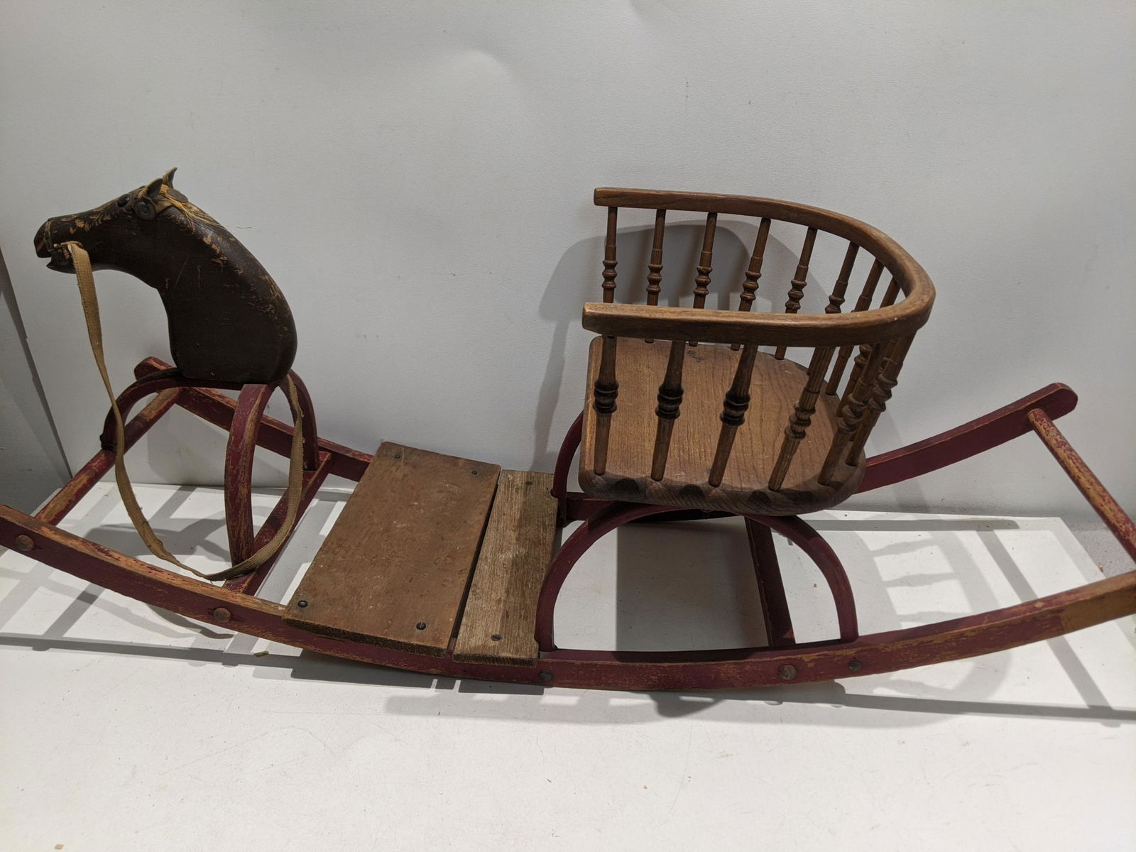 Antique Wooden Shoo Fly Child's Rocker