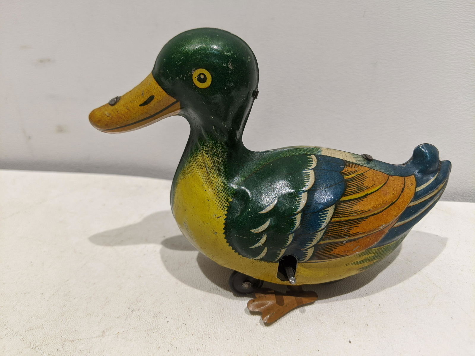 C1940's German Tin Litho Wind Up Duck