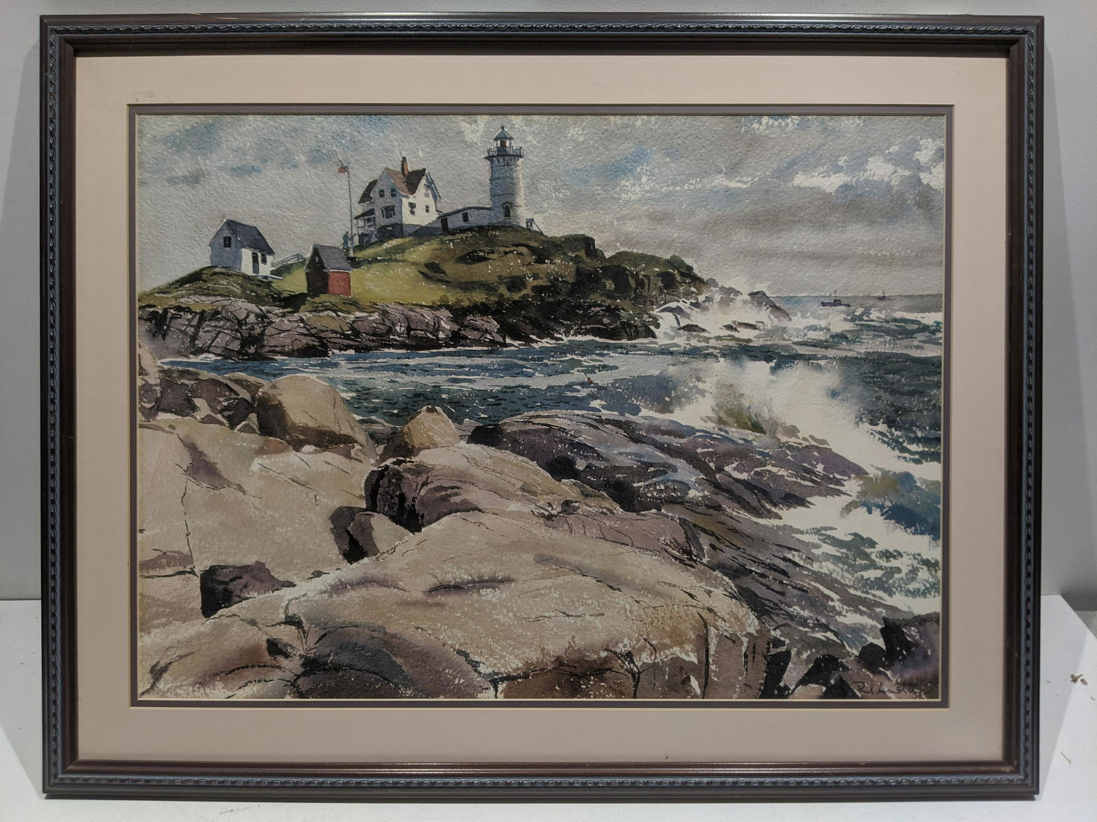 Phil Austin Lighthouse Watercolor Painting