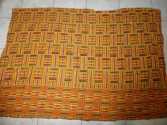 Ashanti Ghana Silk & Cotton Kente Cloth Textile (#9367) on Apr 17, 2022 ...