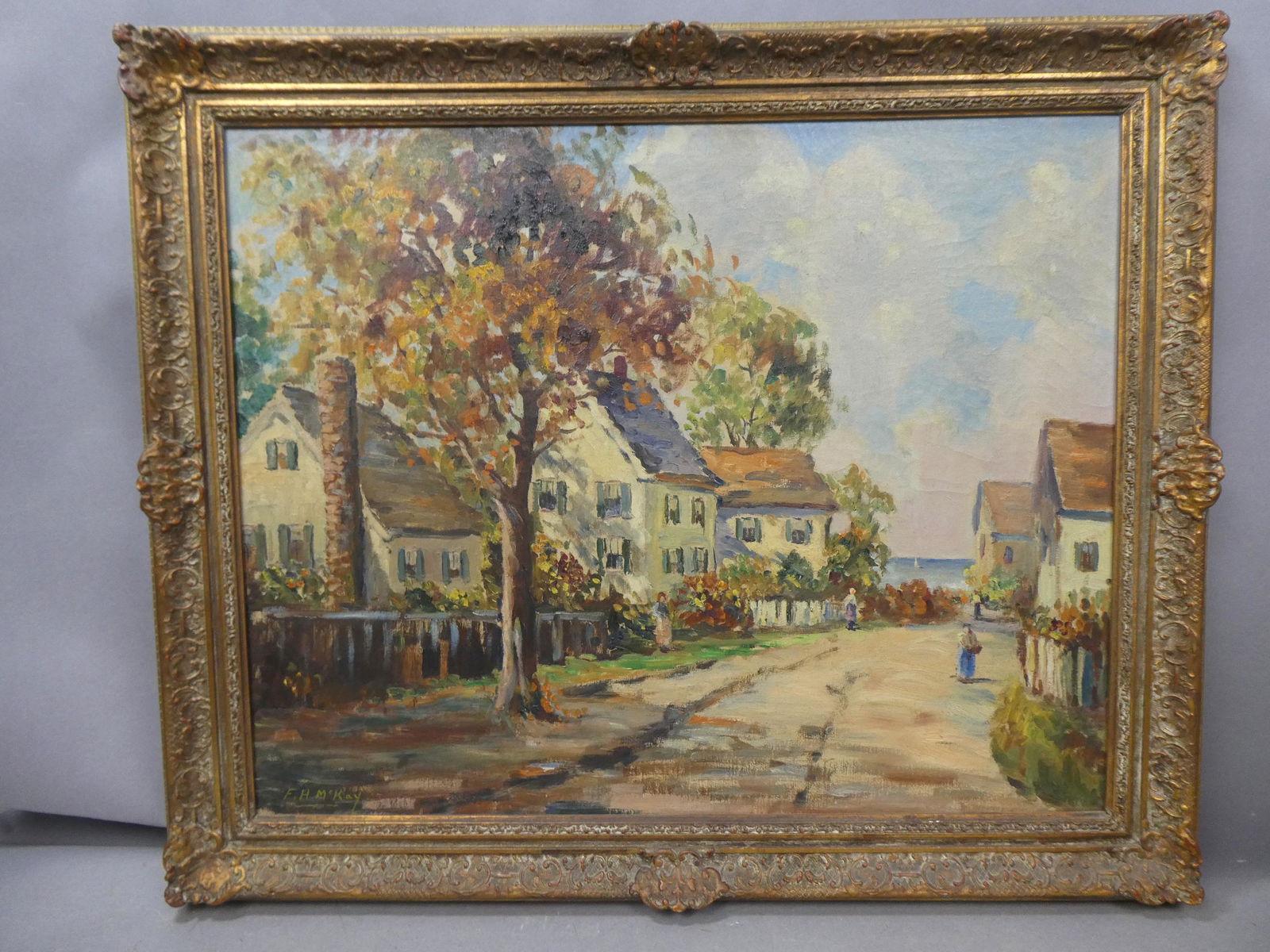 FH McKay C Hjalmar Amundsen Main Cottages Oil Painting (#9636) on Apr ...